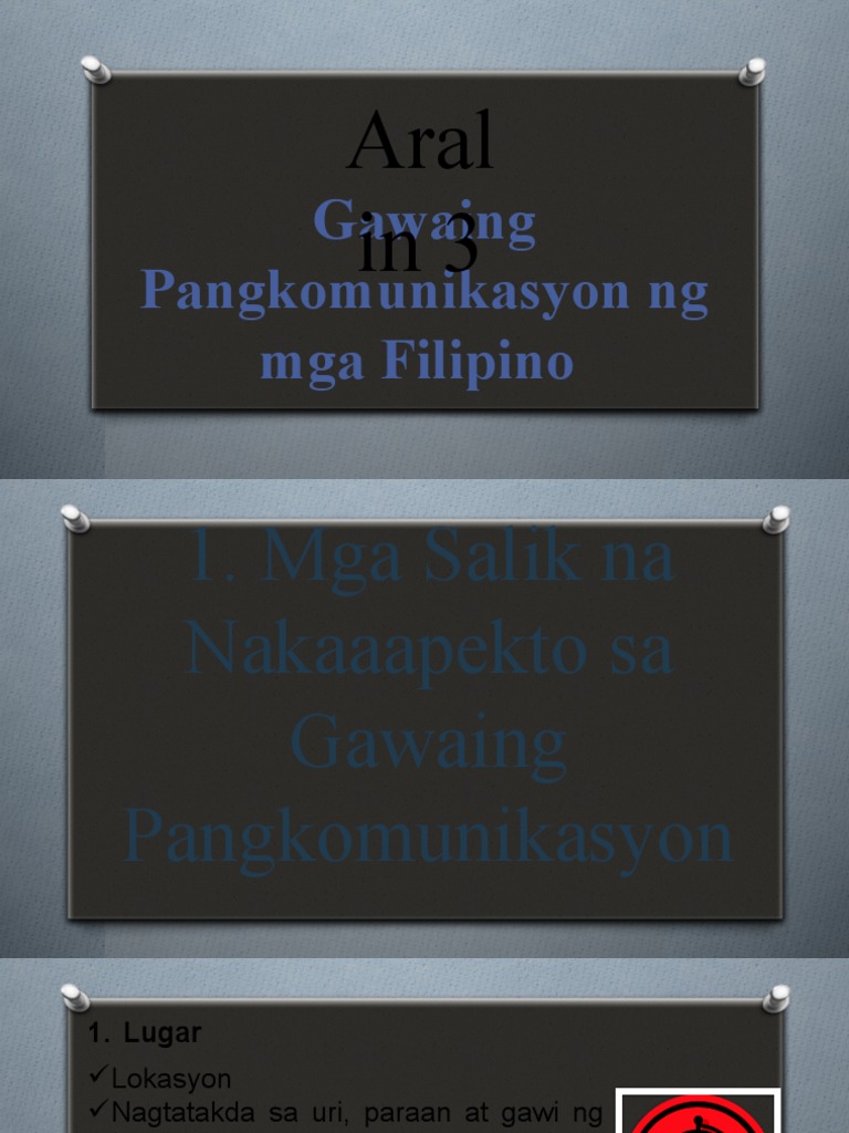 Aralin 3 Komunikasyon | PDF