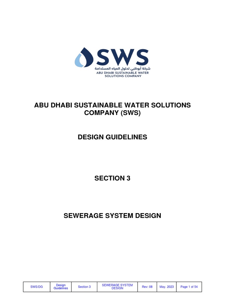 03-DG-Section 3 Sewerage System Design-Version 8.0 | PDF | Sewerage ...