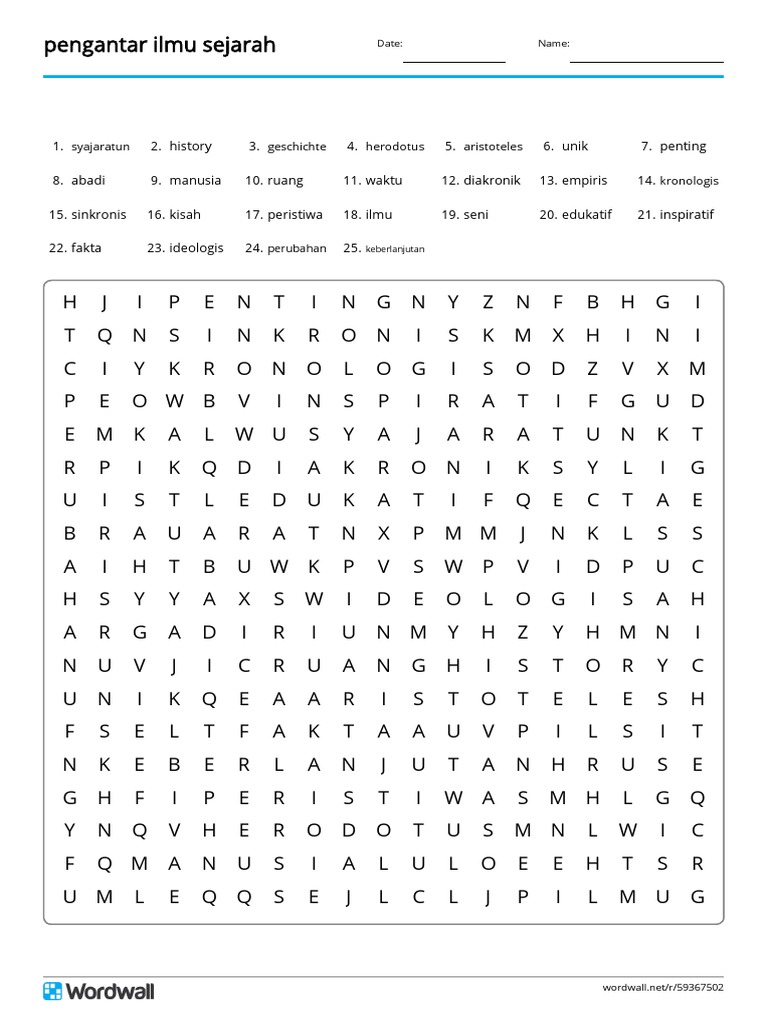 Pengantar Ilmu Sejarah Wordsearch | PDF | Catur