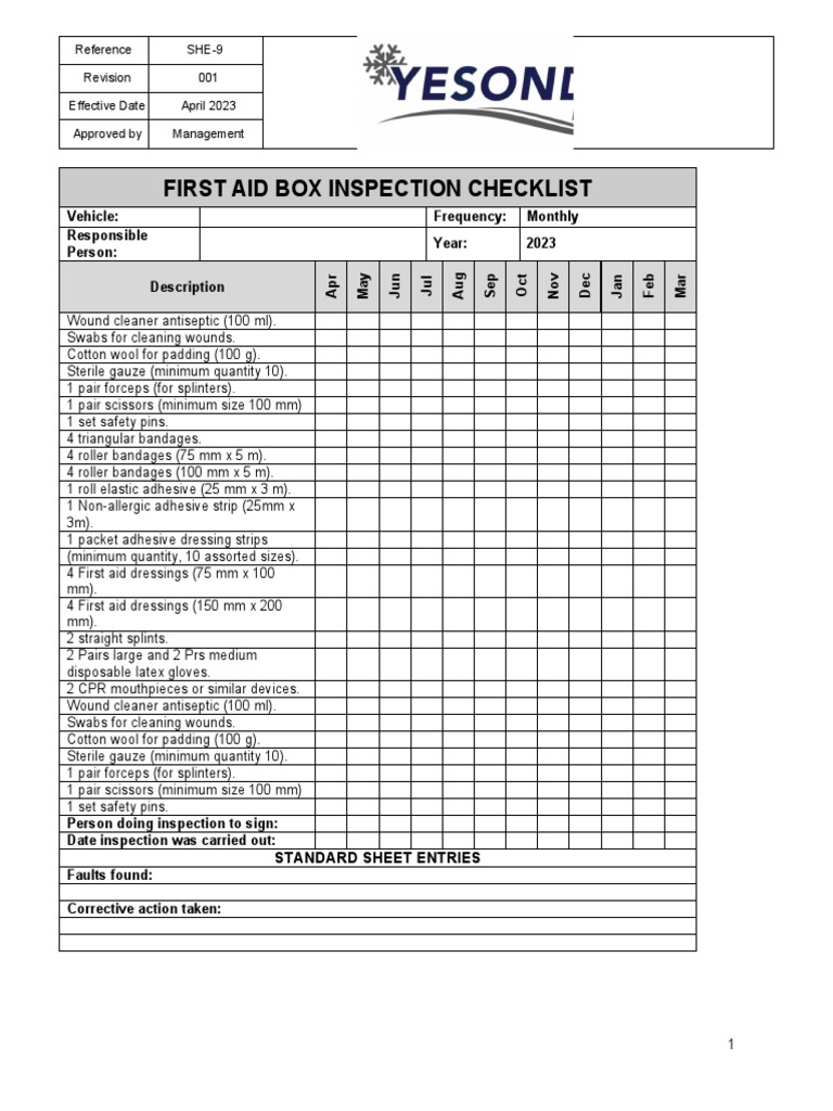 008 - First Aid Monthly Register | PDF | First Aid