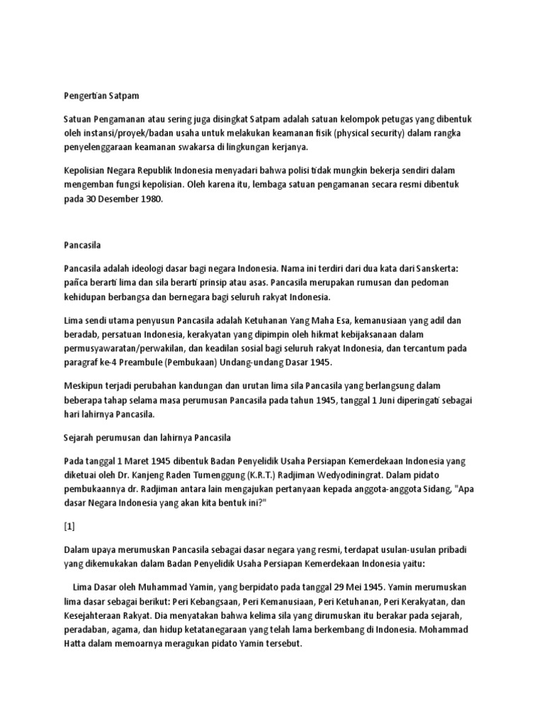 Buku Saku Satpam | PDF | Politik