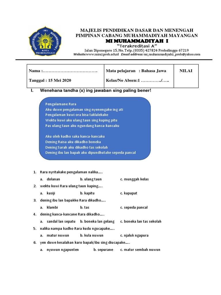 Ph B Jawa Kls 1 Pdf