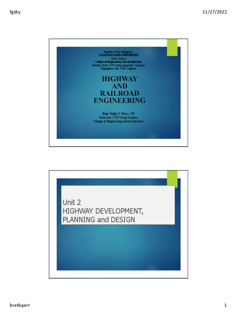 Unit 2 Final Lecture Download Free Pdf Controlled Access Highway Road