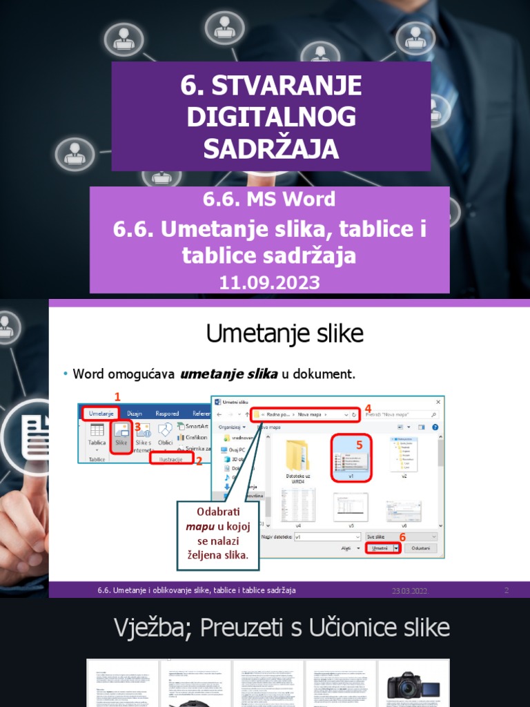 6.6. Umetanje I Oblikovanje Slike, Tablice I Tablice Sadržaja | PDF