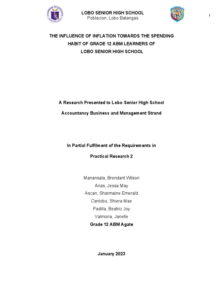 Revised Paper Group 2 | PDF | Cost Of Living | Inflation