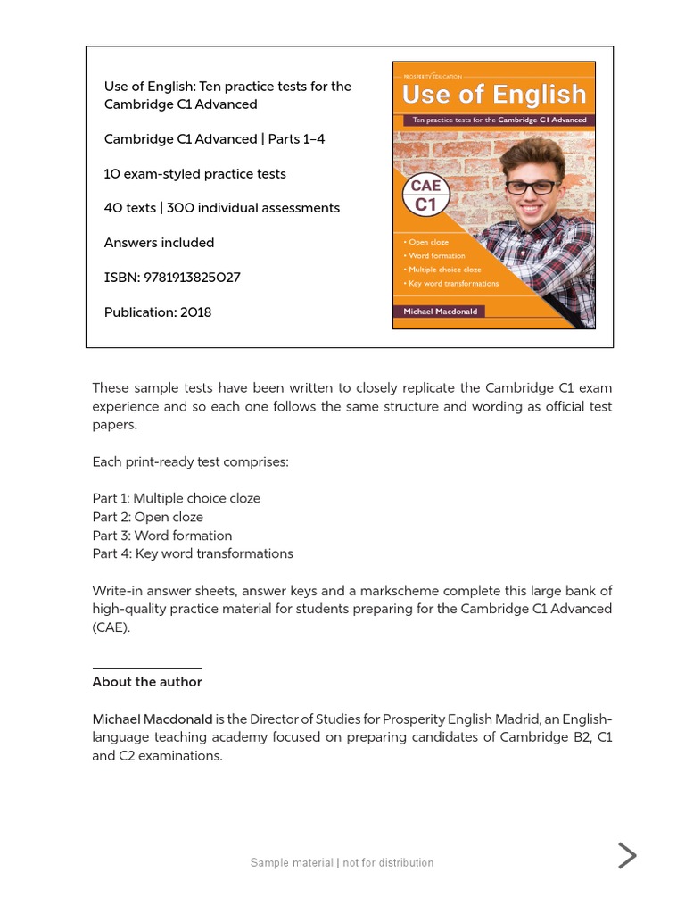 Cambridge c1 Use of English Book 1-3 | PDF | Teaching Methods & Materials