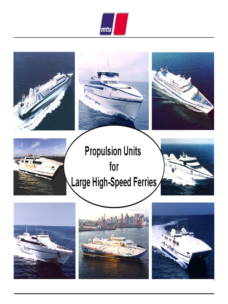 Propulsion Units For Large High Speed Ferries | PDF