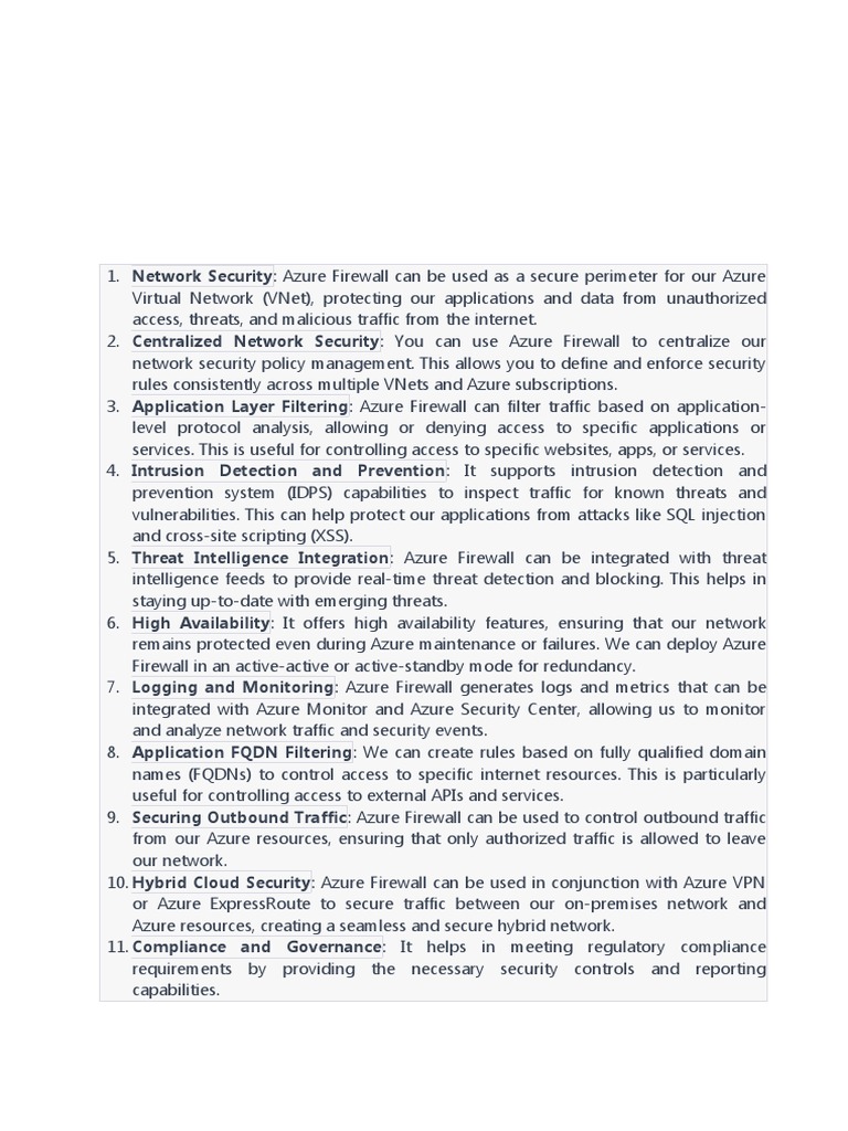 Azure Firewall Use Cases | PDF | Virtual Private Network | Microsoft Azure