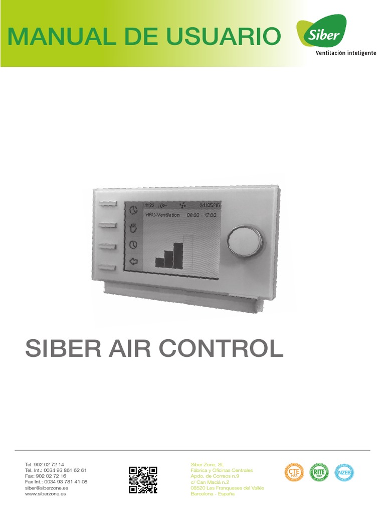 Manual Siber Air Control | PDF | Ventilación (Arquitectura) | Física ...