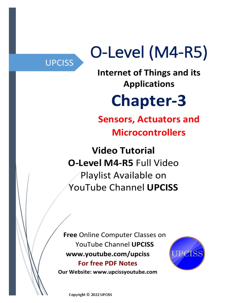 O Level m4 r5 Sensors Actuators and Microcontrollers Chapter 3 Download ...