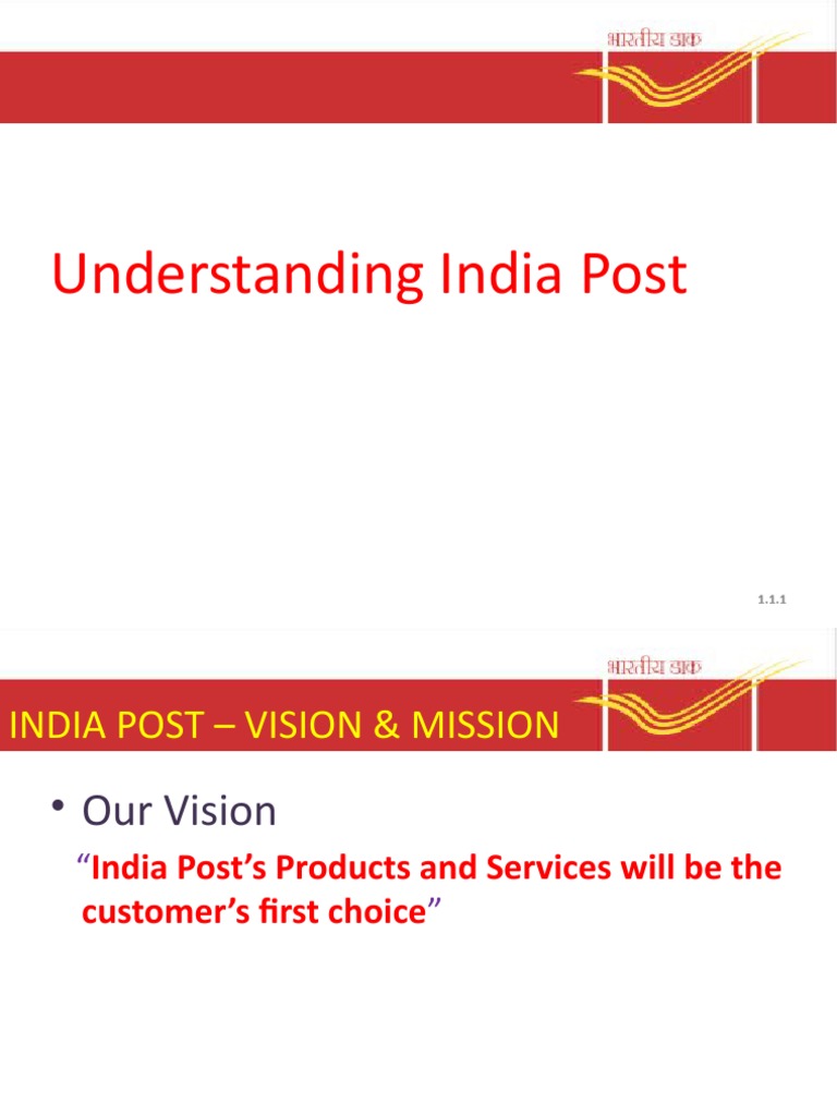India Post Vision and Mission Overview | PDF