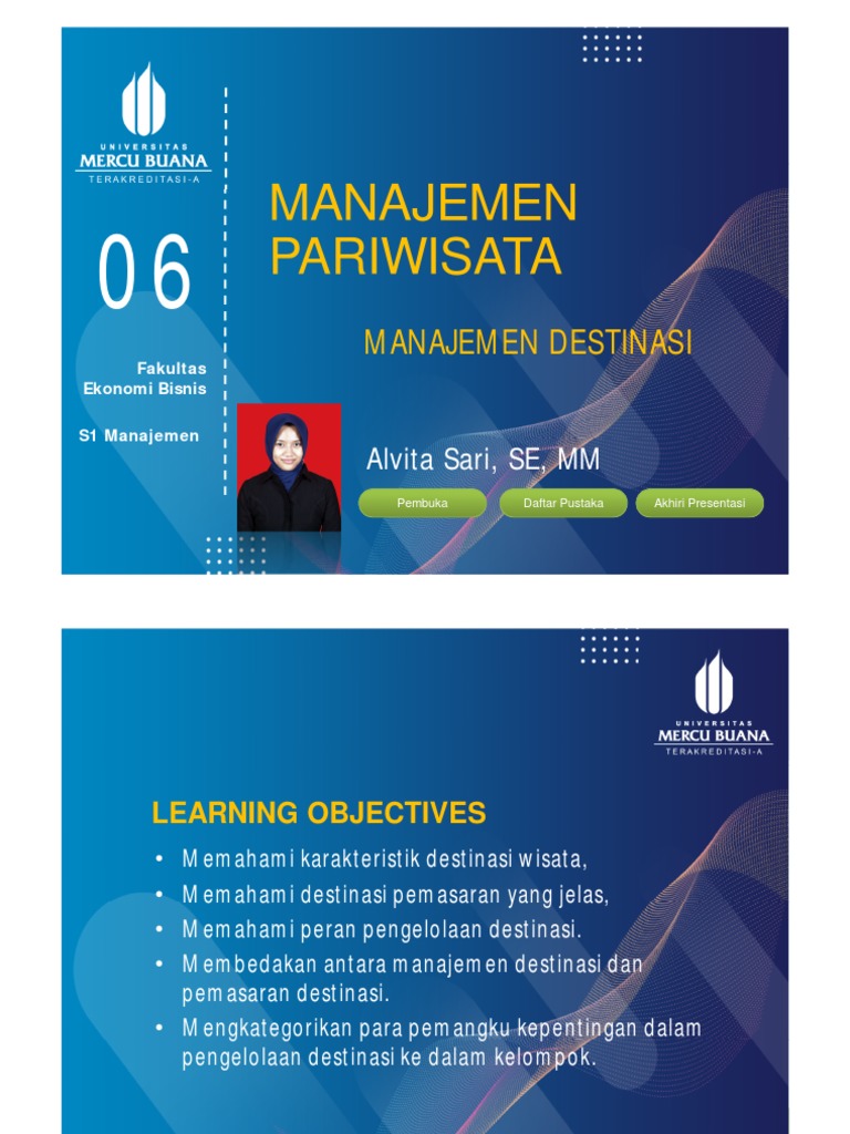 Manajemen Pariwisata (TM6) | PDF