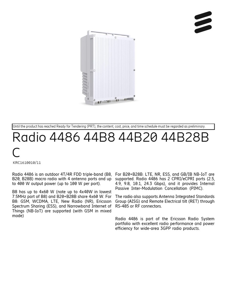 Radio 4486 - Datasheet | PDF