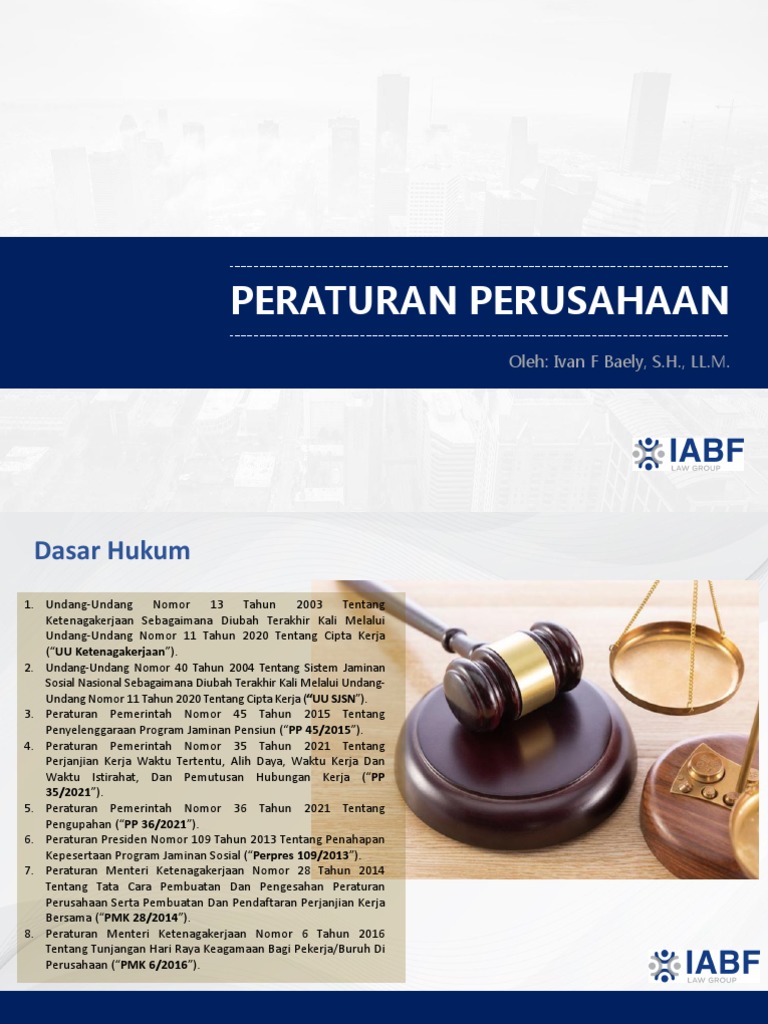 Penyusunan Peraturan Perusahaan | PDF