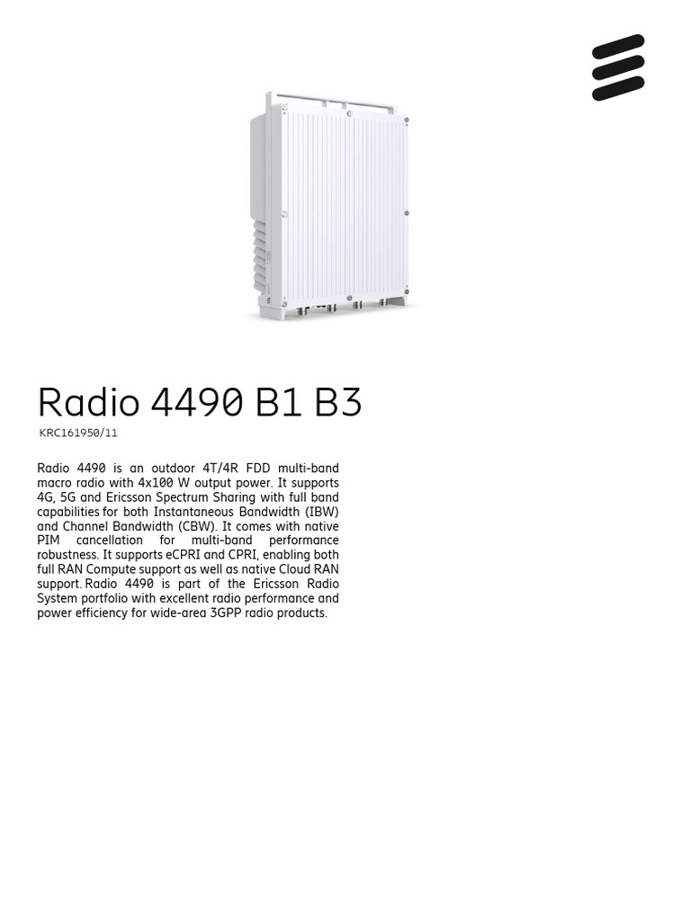 Radio 4490 - Datasheet | PDF