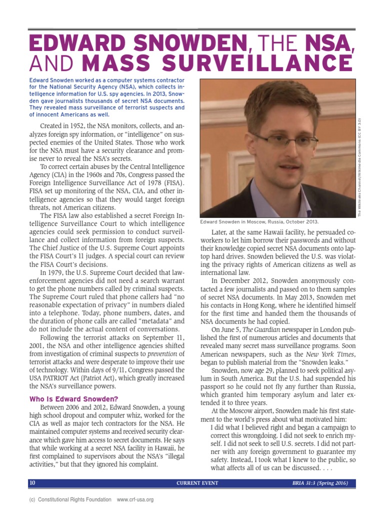 Snowden Nsa | PDF | National Security Agency | Edward Snowden