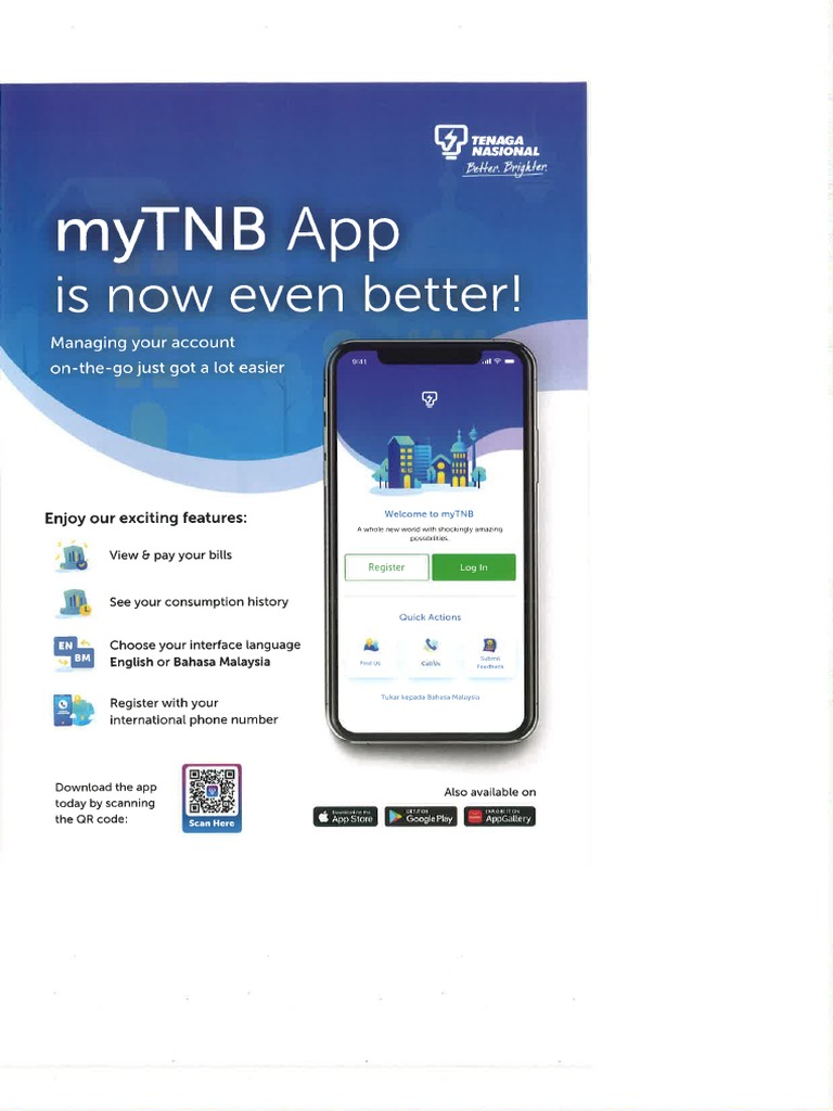 Tatacara Pendaftaran Mytnb Apps | PDF
