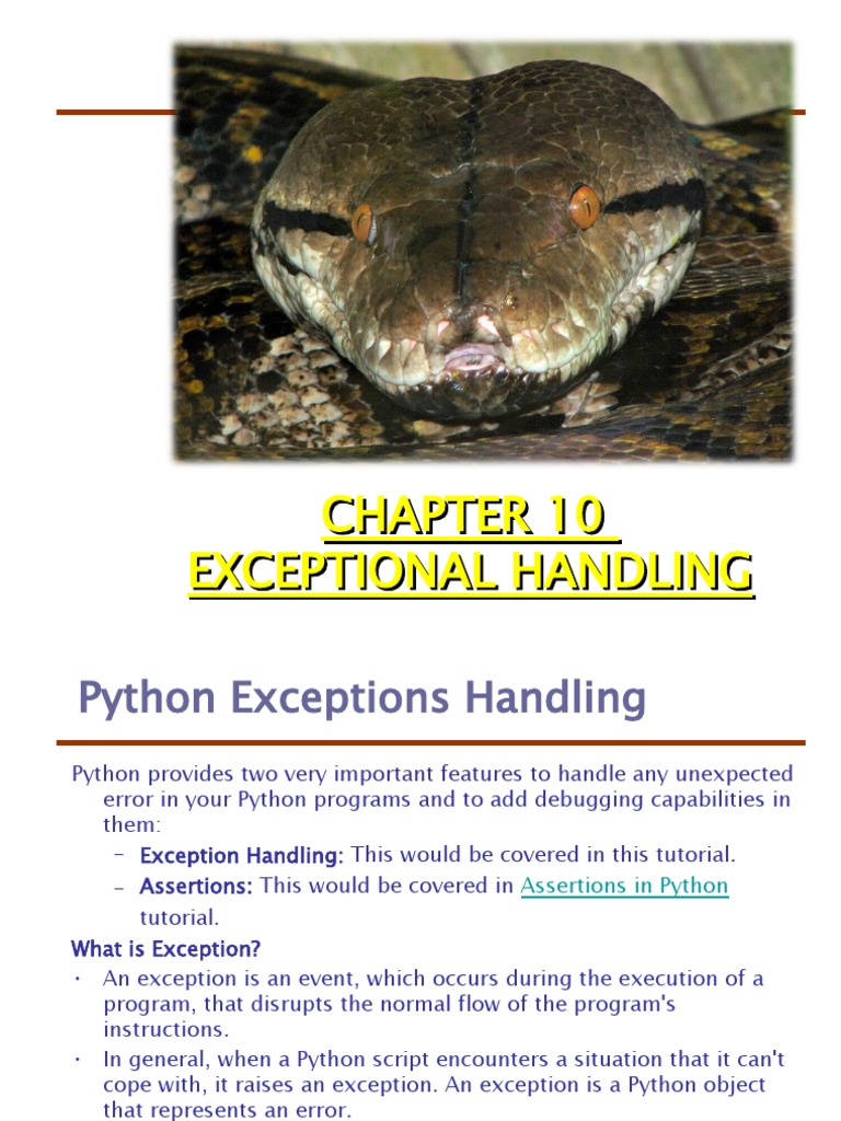 8 Exception Handling | PDF | Technology & Engineering