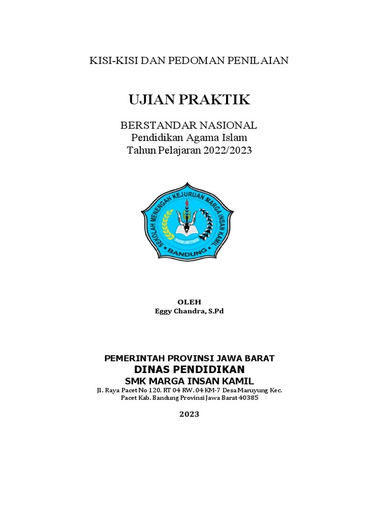 Kisi-Kisi & Pedoman Ujian Praktek Pai 2023 | PDF