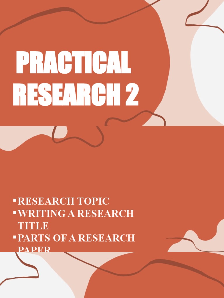 3 PR2 Title Parts of A Research Paper Chapter 1 | PDF | Learning ...