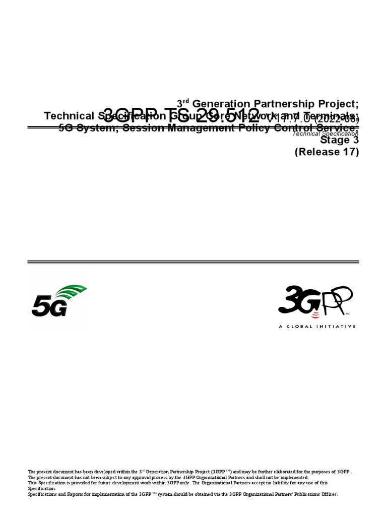 3GPP TS 29.512 | PDF | Quality Of Service | Ip Multimedia Subsystem