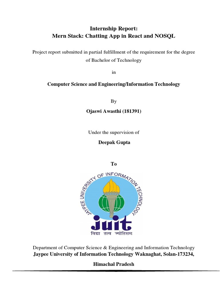 Mern Stack Chatting App in React and NOSQL | Download Free PDF | Port (Computer Networking ...