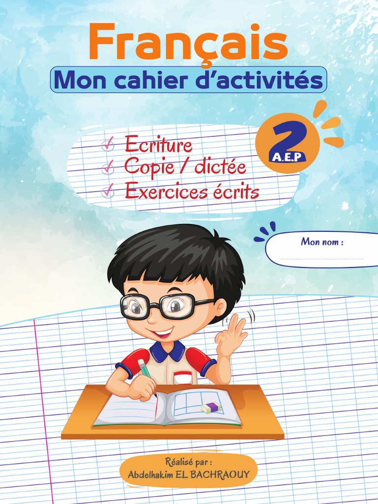 Cahier d'écriture en français PDF | PDF