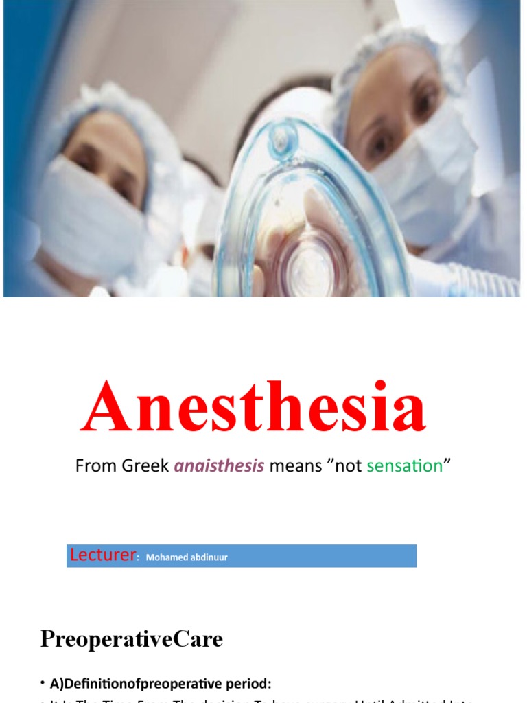12.anesthesia Lecture | PDF | Anesthesia | Drugs Acting On The Nervous System