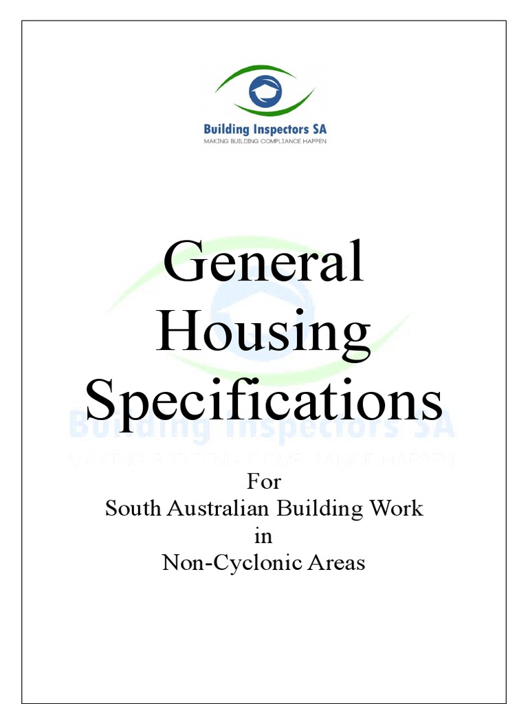 General - Housing - Specifications Dec 21 | PDF | Framing (Construction ...