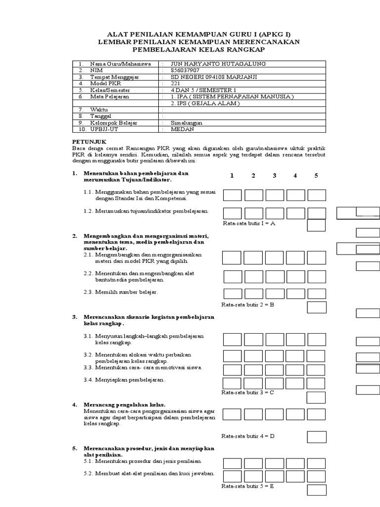 APKG 1 DAN 2 PKR MODEL 222 Jun | PDF