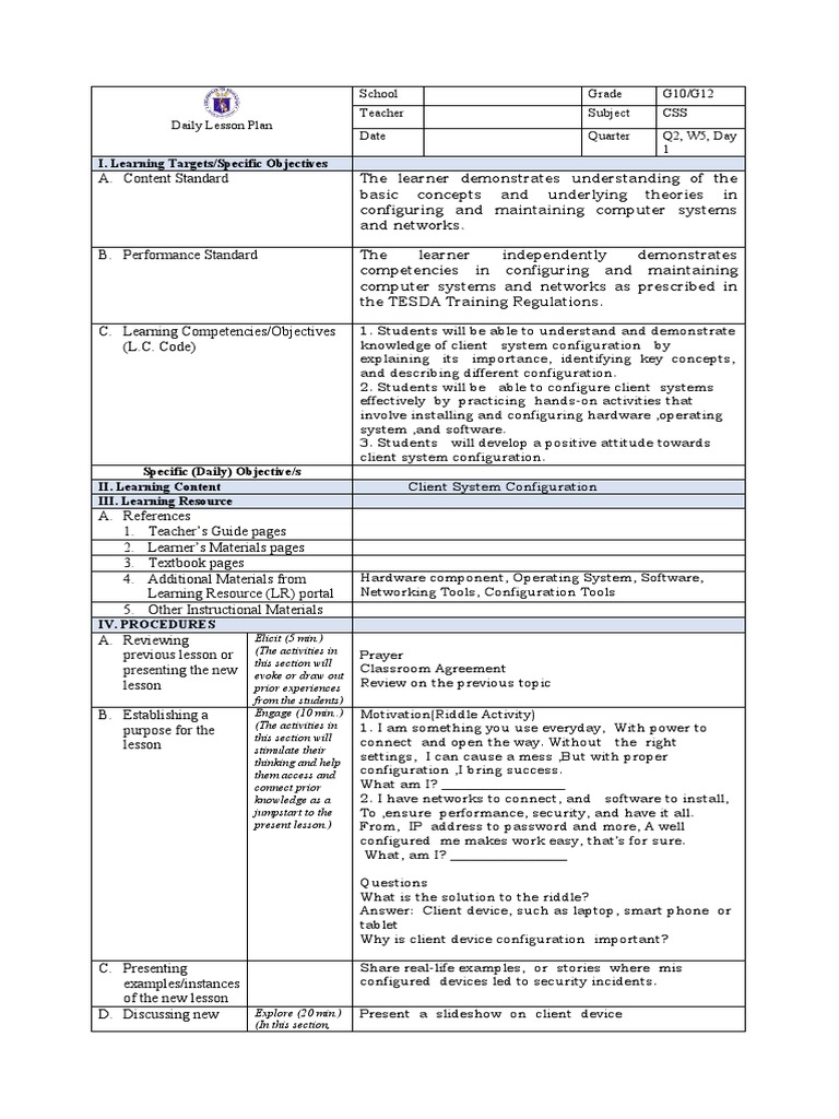 Client Device Configuration Week 1 (3.1) | PDF | Computer Network ...