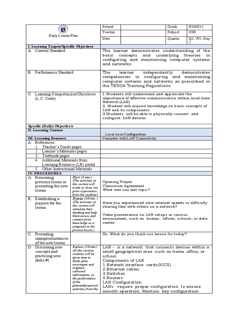 Local Area Network Week2 3 2 Pdf Computer Network Network