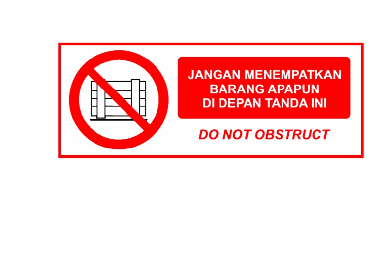 Dilarang Menempatkan Barang | PDF