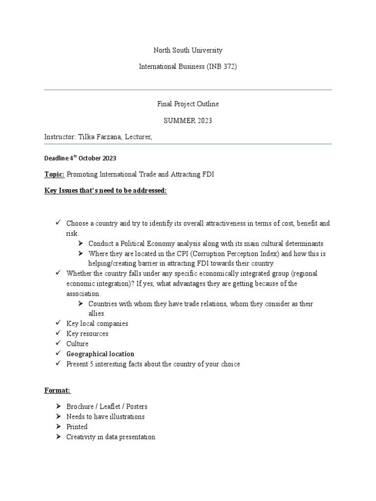 Final Project Outline of INB372 | PDF