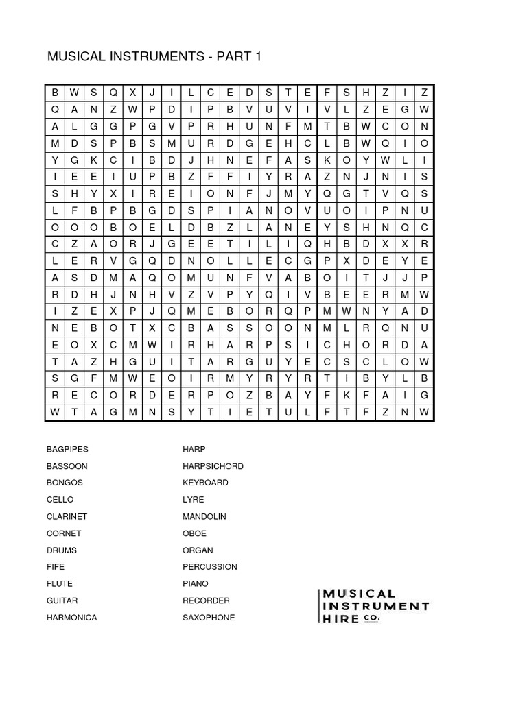 Musical Instruments Part 1 | PDF