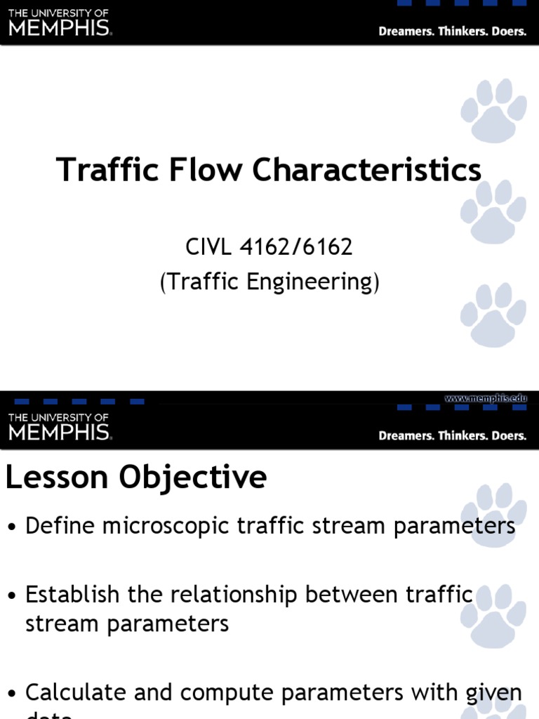 Traffic Flow Parameters Guide | PDF | Physics | Transport Infrastructure