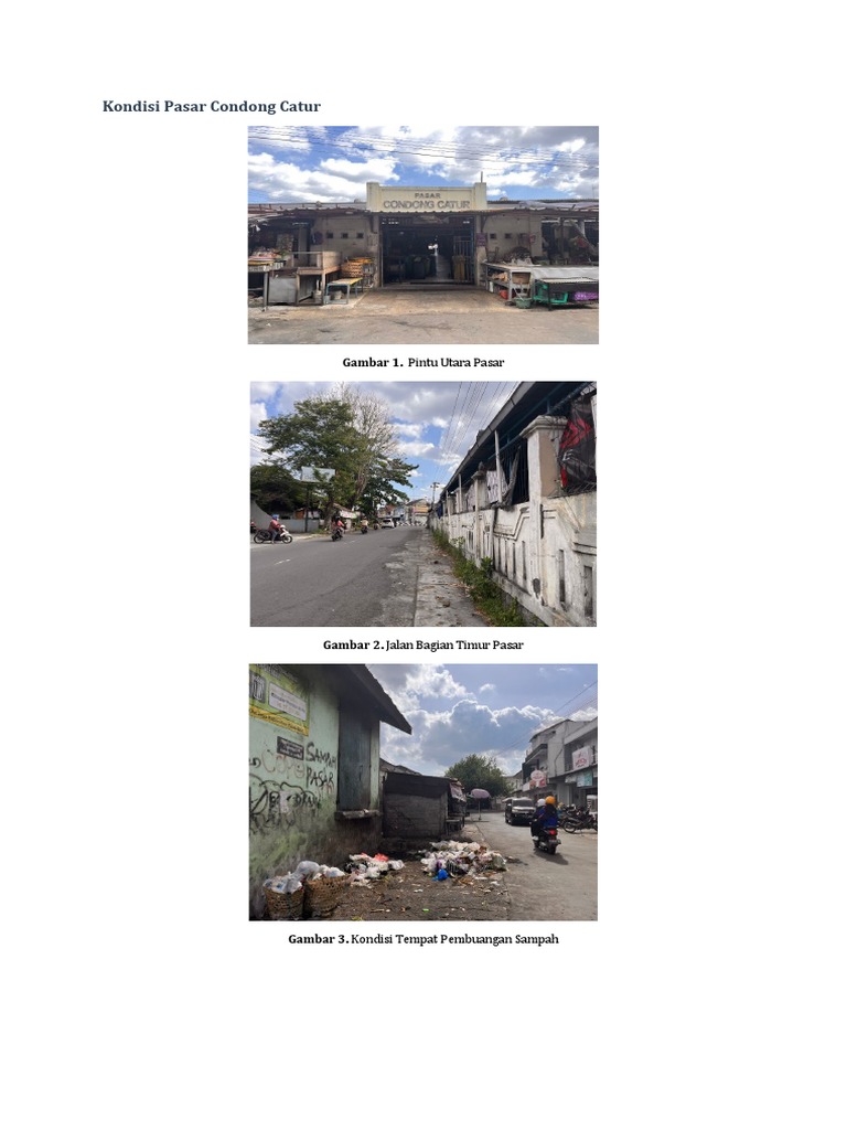 Kondisi Pasar Condong Catur | PDF