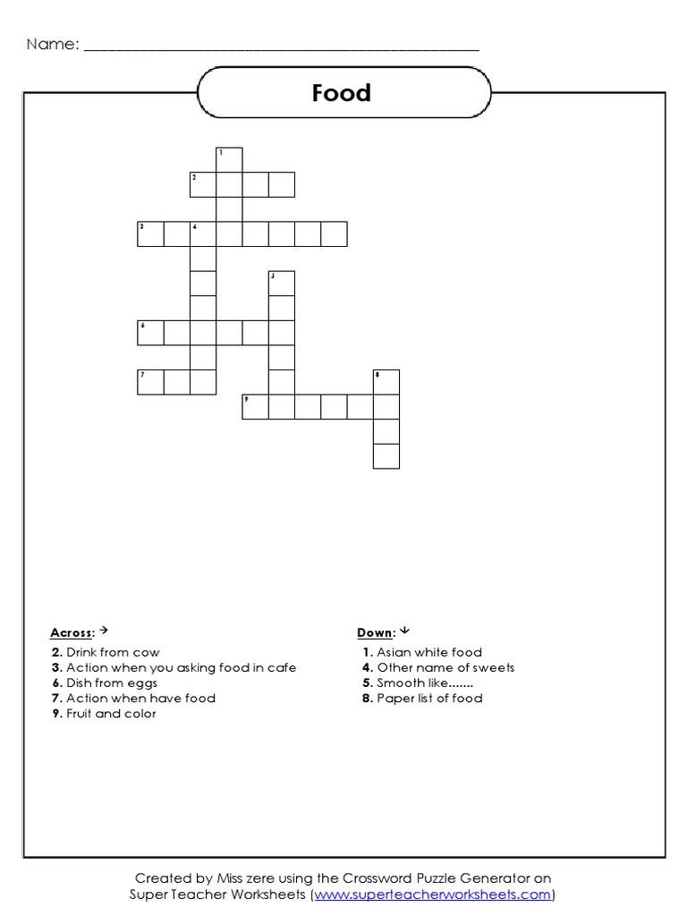 Super Teacher Worksheets Food | PDF