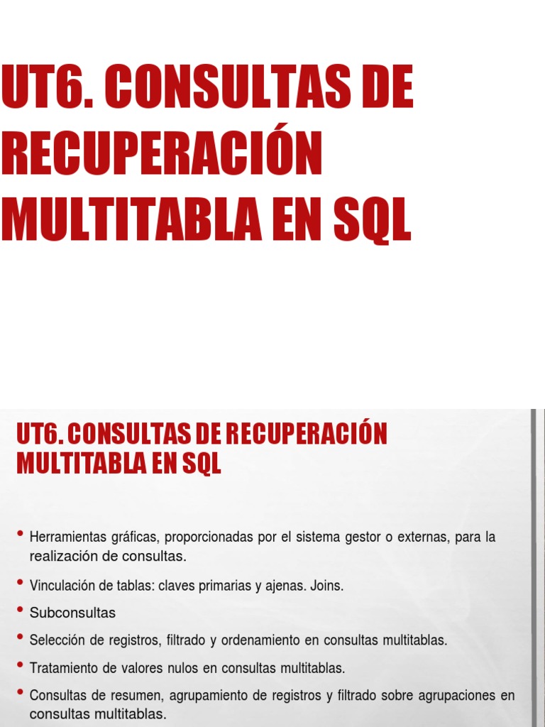 Consultas Multitabla en SQL | PDF | Informática