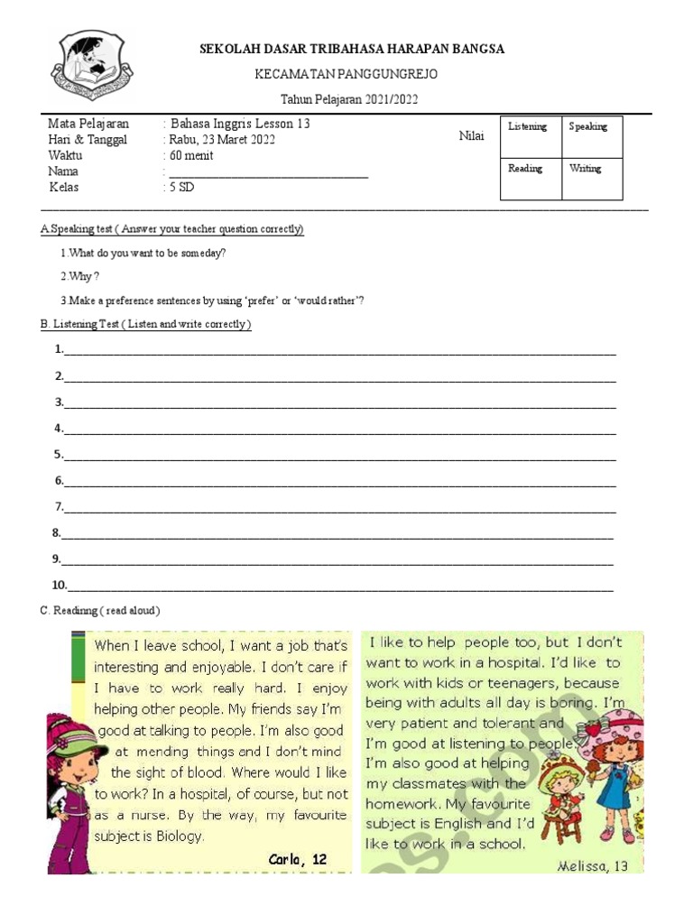 Lesson 13 Test | PDF