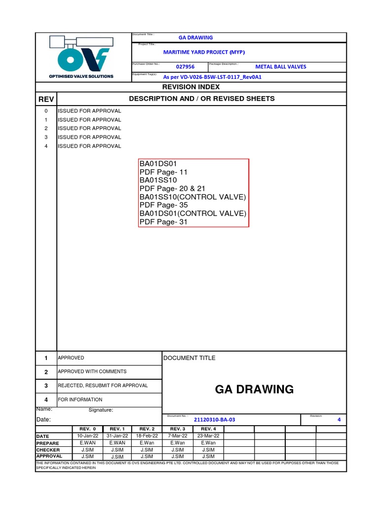 Ga Drawing | PDF | Valve | Mechanical Engineering