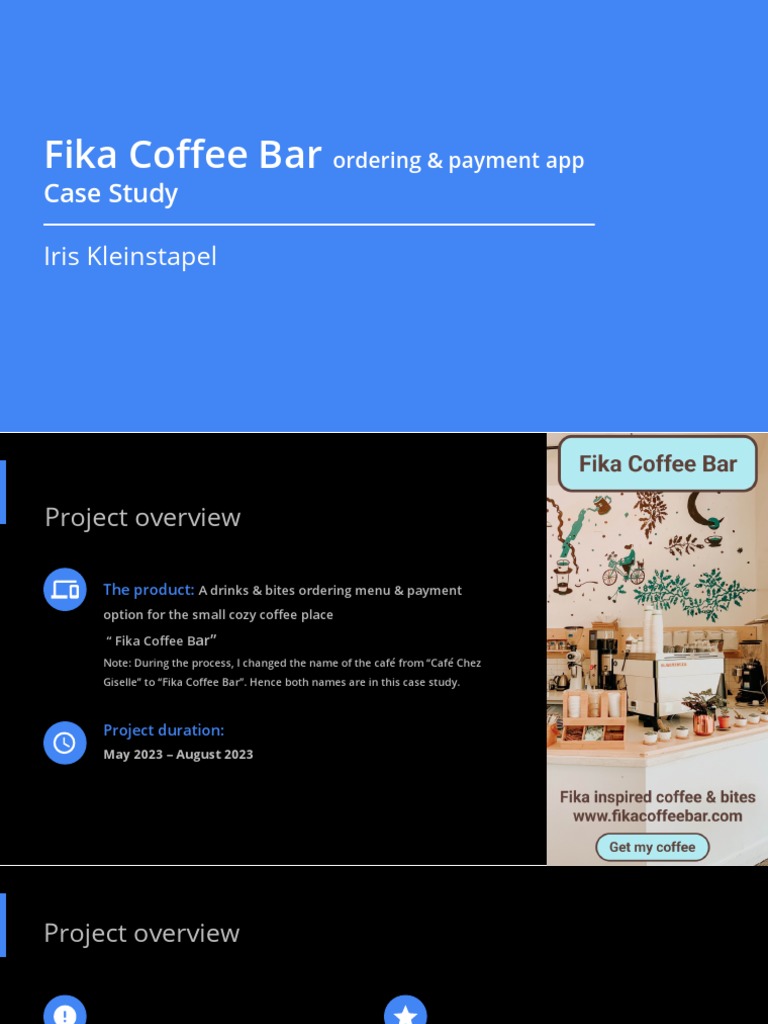 Case Study - Fika Coffee Bar | PDF | Usability | Coffeehouse