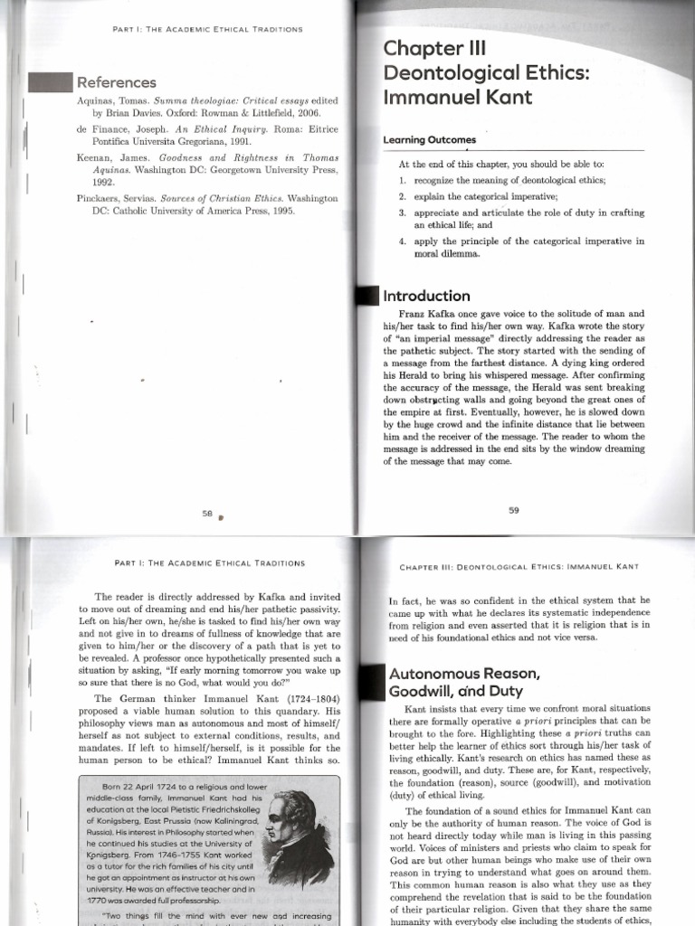 Chapter III - Deontological Ethics | PDF