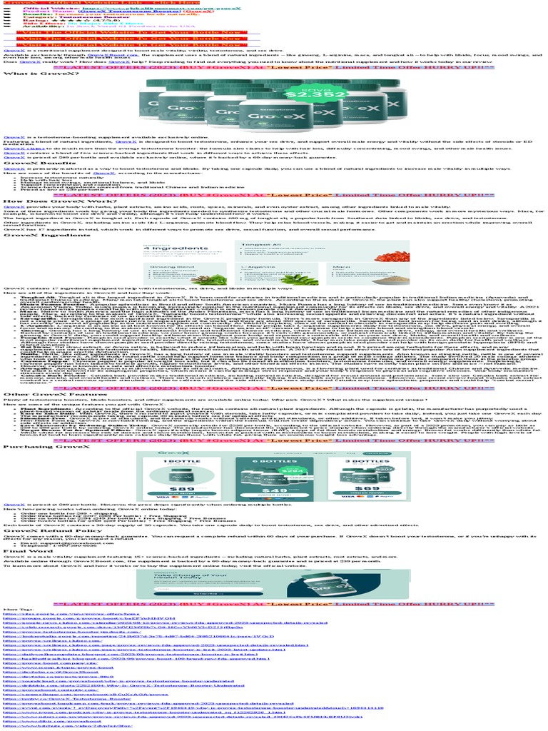 GroveX Reviews (#FDA APPROVED) - #2023 Unexpected Details Revealed ...