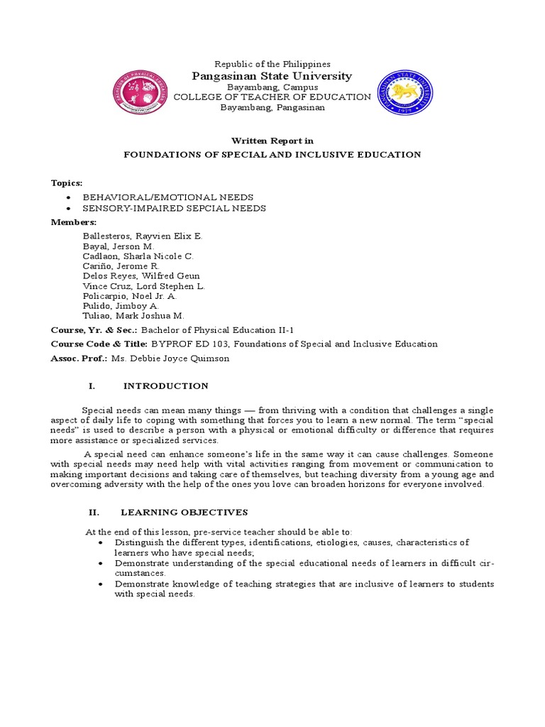 Foundations of Special Education Needs | PDF | Intellectual Giftedness ...