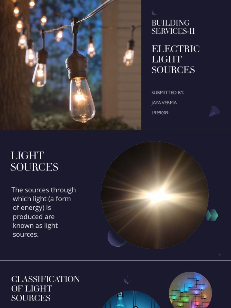 Electric Light Sources | PDF