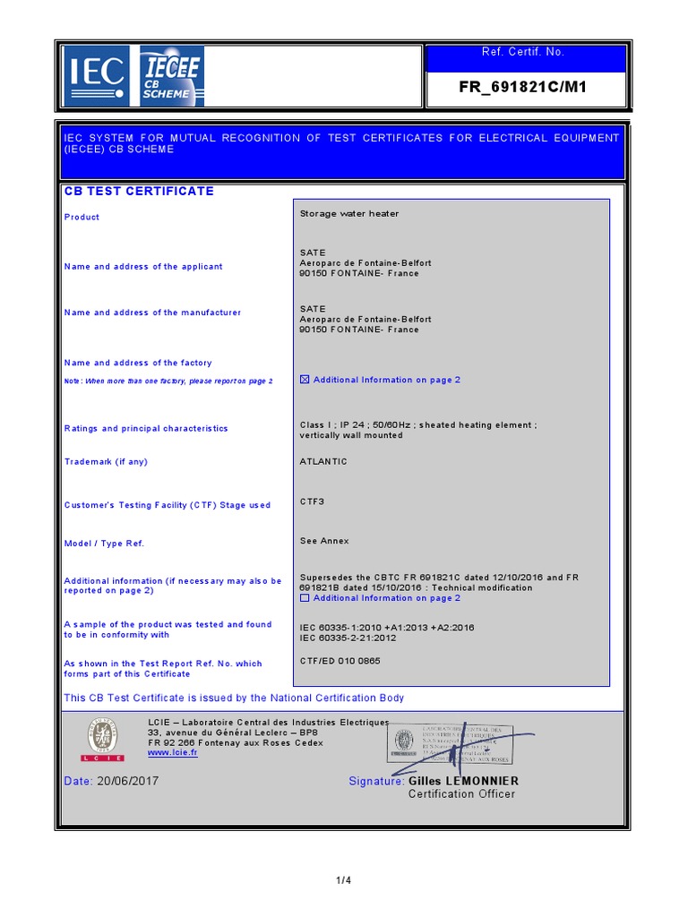Vertical NF Certificate D400 Ala Min Project 50-80-100 Vertical | PDF ...