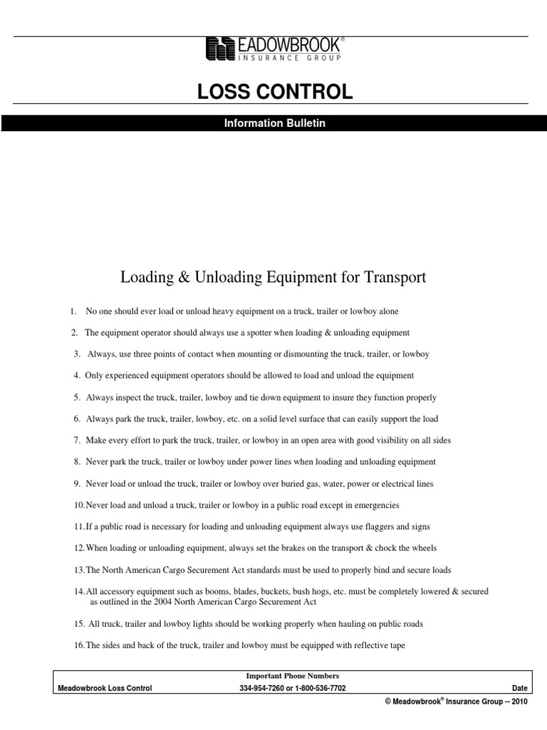 2010 10 Loading Unloading Equipment | PDF | Truck | Trailer (Vehicle)