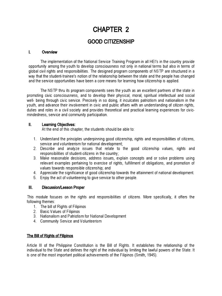 NSTP MODULE 1st Sem Updated Chapter 2 | PDF | Leadership | Servant Leadership