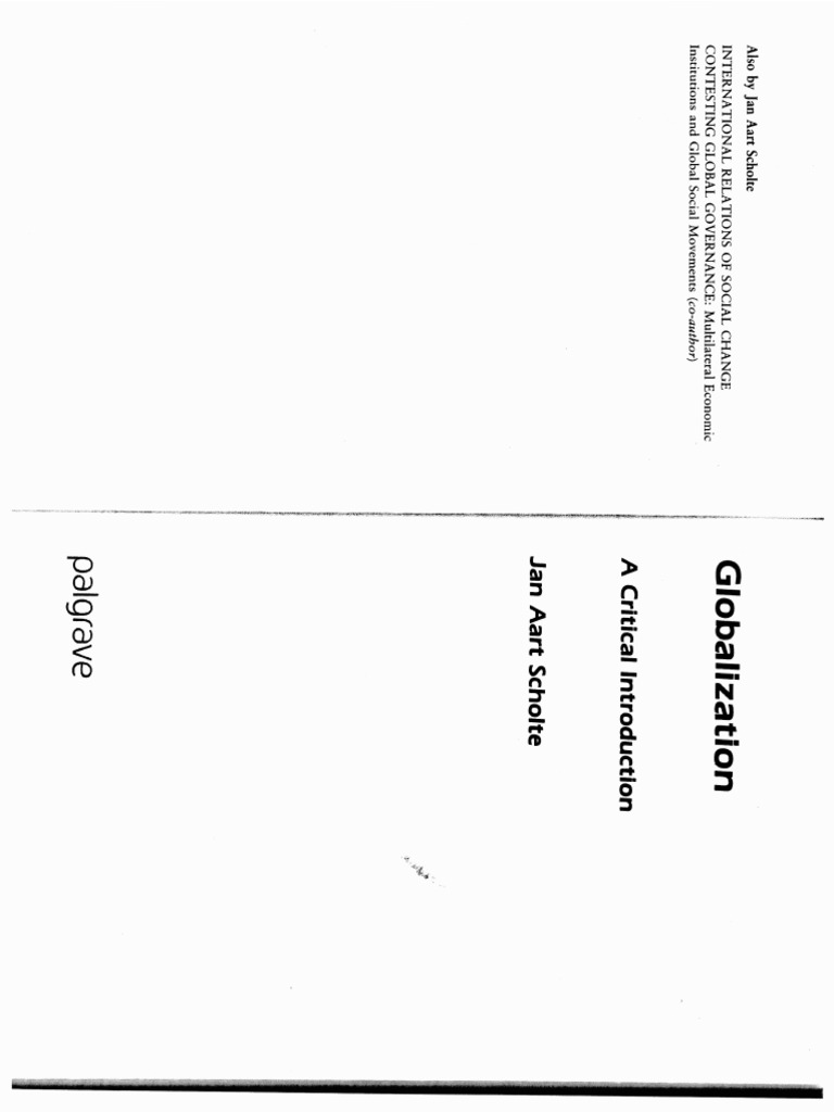 Jan Aart Scholte Globalization | PDF